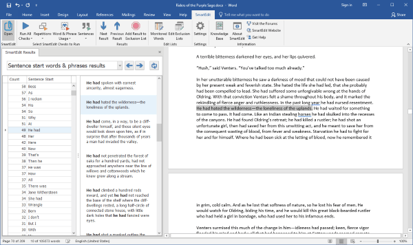 Gallery and Screenshots of SmartEdit for Word - SmartEdit