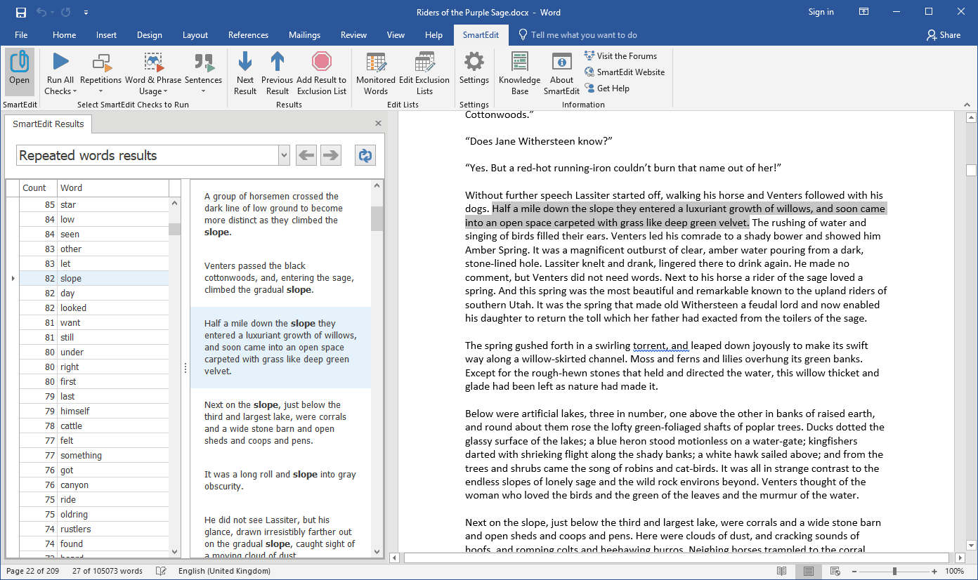Gallery and Screenshots of SmartEdit for Word - SmartEdit