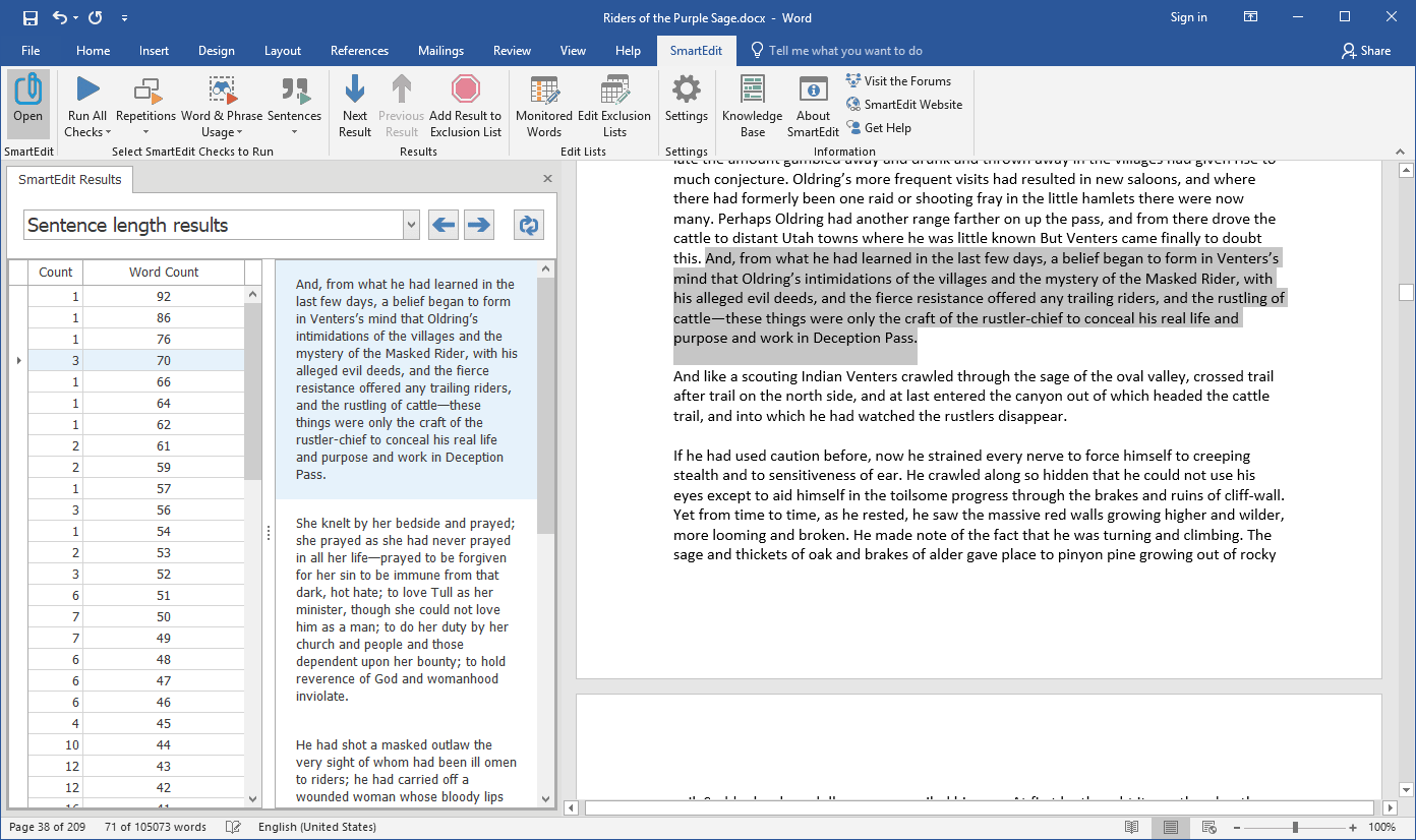 Gallery and Screenshots of SmartEdit for Word - SmartEdit