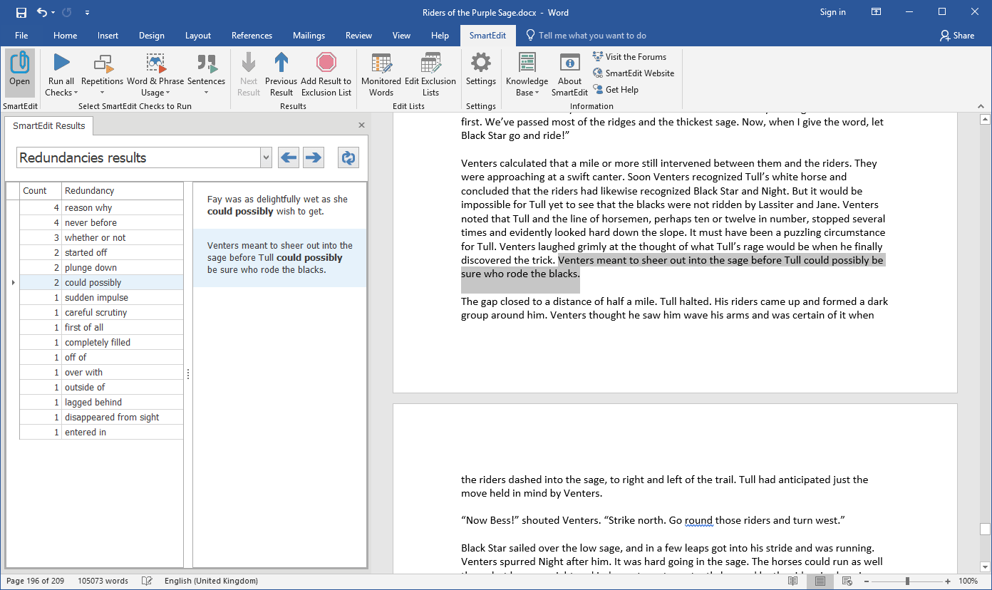 Gallery and Screenshots of SmartEdit for Word - SmartEdit
