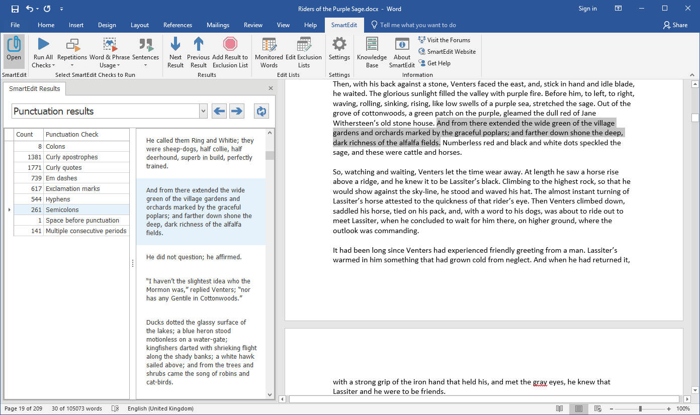 Gallery and Screenshots of SmartEdit for Word - SmartEdit